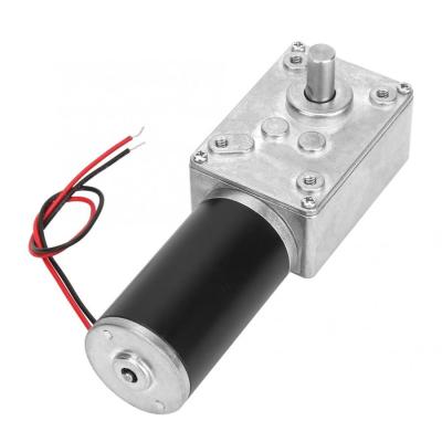 China Faradyi Customized Dc Gear Motor 12v Electric 370 Motor High Torque Low Rpm Bicycle Dc Motor with Worm Gearbox for sale