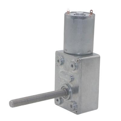 China Faradyi Customized  6V/12V/24V Micro DC Motor M8 Screw Shaft Forward and Reverse Speed Control JGY370 Worm Gear Motor for sale