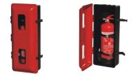 China Red Indoor Fire Extinguisher Case Fire Hose Reel And Extinguisher Cabinet for sale