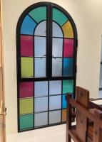 China High Strength Aluminum Casement Window Thermally Broken Custom Geometric Color for sale