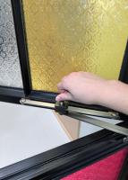 China High Strength Aluminum Casement Window Thermally Broken Custom Geometric Color for sale