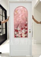 China Custom Aluminium French Doors Matte Metallic Finish Aluminum Bathroom Door for sale