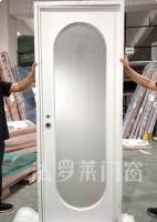 China Custom Aluminium French Doors Matte Metallic Finish Aluminum Bathroom Door for sale