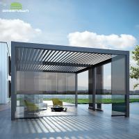 China 6061-T6 Aluminum Louvered Pergola Waterproof Wind Resistant Design For Outdoors for sale