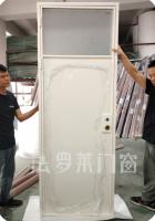 China Ultra Slim Aluminum Glass Bathroom Swing Door Air Tightness Custom Design for sale