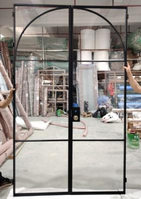 China Ultra Slim 16mm Frame Aluminium French Doors Panoramic Alum Double Doors for sale