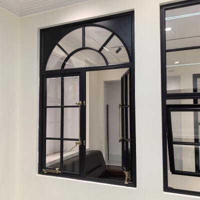 China French Retro Aluminum Casement Window Thermal Insulation Noise Insulation for sale