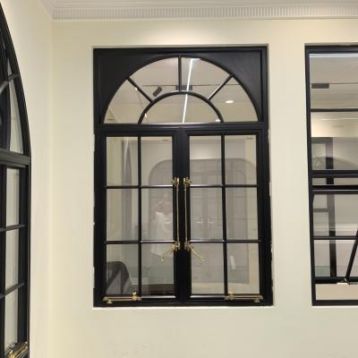 China 6063-T5 Aluminum Alloy Casement Window Storms Resistant French Retro Style for sale
