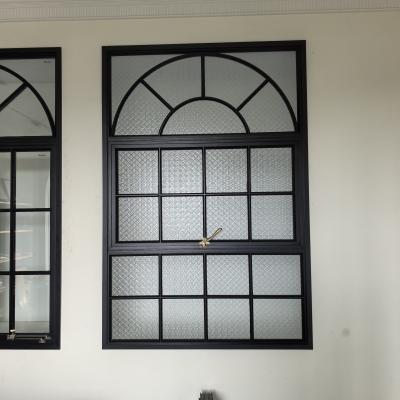 China Thermal Break French Style Alum Awning Window Stay Open Matte Black Frame Colors for sale