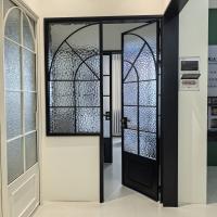 China 2.0mm Thickness Aluminium Glass Swing Door French Inspired Silent Operation for sale