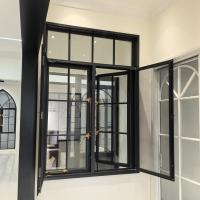 China Thermal Break Dual Action Aluminum Casement Window System Custom Sizes Colors for sale
