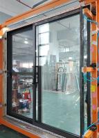 China Robust Structure Balcony Aluminium Sliding Door With Frosted Or Double Glazed Glass for sale