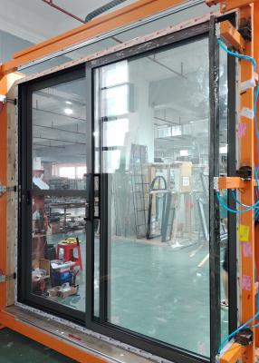China Robust Structure Balcony Aluminium Sliding Door With Frosted Or Double Glazed Glass for sale