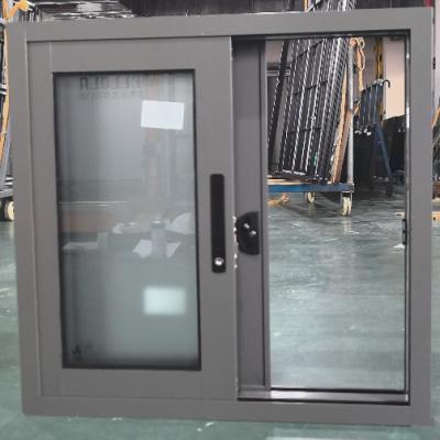 China Insects Control Aluminum Sliding Glass Window With High Seal Rubber Strips for sale