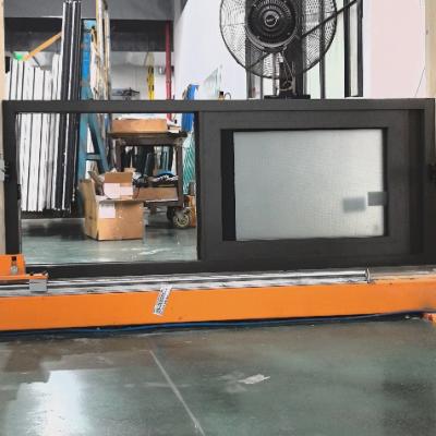 China Powder Coated Aluminum Sliding Windows Hurricane Resistant With 5mm-8mm Tempered Glass for sale