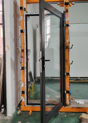 China Custom Design Aluminum Swing Doors 1.8mm Thickness Anti Wind All Weather for sale