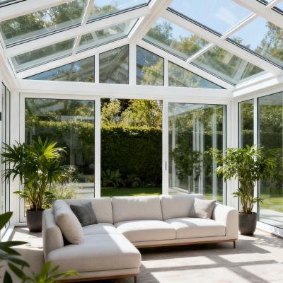 China Wind Resistant Aluminum Sunroom Powder Coated Aluminium Alloy Sun Porch Customized for sale