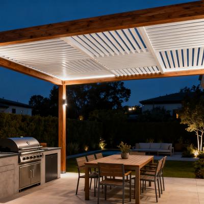China Outdoor Garden Modern Aluminum Pergola With Adjustable Louvers UV Protection for sale