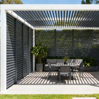 China Anti Corrosion Adjustable Louvered Aluminum Pergola Uv Resistant Aluminium Gazebo for sale