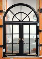 China French retro style broken bridge aluminum lattice window balcony sealed window for sale