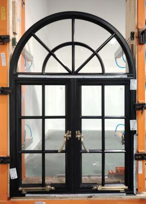 China French retro style broken bridge aluminum lattice window balcony sealed window for sale