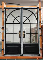 China French Retro Style Outdoor Balcony Aluminum Entrance Door With Broken Bridge for sale
