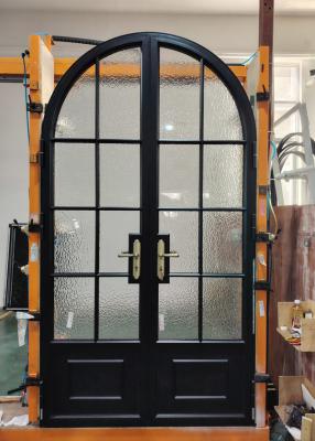 China French Retro Outdoor Terrace Garden With Broken Bridge Aluminum Double Door Entrance for sale