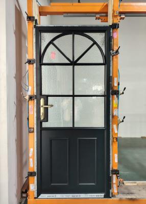 China French Retro Style Outdoor Terrace With Broken Bridge Aluminum Profile Glass Entrance Door for sale