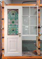 China French Style Outdoor Terrace With Broken Bridge Aluminum Profile Colored Glass Entrance Door for sale