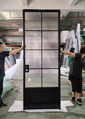 China French Retro Style Indoor Aluminum Alloy Partition Glass Door for sale