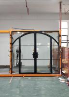 China French Retro-Style Thermal-Break Aluminum French Doors for sale