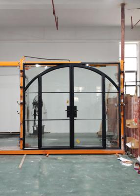 China French Retro-Style Thermal-Break Aluminum French Doors for sale