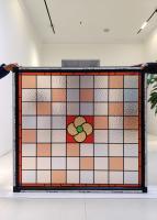 China French-Style Aluminum Fixed Partition Windows with Painted Decorative Glass for sale