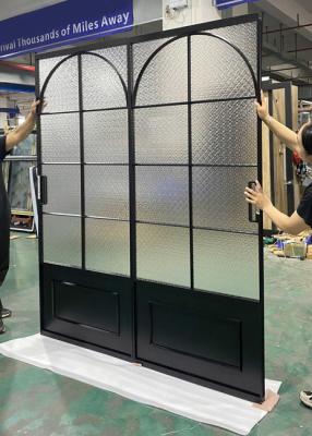 China French-style Aluminum Sliding Door with 6063-T5 Alloy Frame and 5mm-8mm Tempered Glass for Indoor Partitions for sale