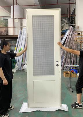 China French Minimalism – White Aluminum Bathroom Swing Door for sale