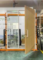 China Australian Standard Compliant Aluminum Entry Door with Left Fixed Glass Panel for Natural Light & Privacy for sale
