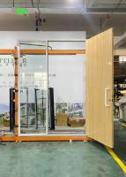 China Australian Standard Compliant Aluminum Entry Door with Left Fixed Glass Panel for Natural Light & Privacy for sale