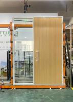 China Australian Standard Compliant Aluminum Entry Door with Left Fixed Glass Panel for Natural Light & Privacy for sale