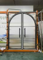 China French Vintage Exterior Store Door with 6063-T5 Aluminum Alloy Frame and Weather-Resistant Multi-Channel Sealing for sale