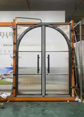 China French Vintage Exterior Store Door with 6063-T5 Aluminum Alloy Frame and Weather-Resistant Multi-Channel Sealing for sale