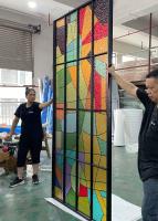 China High-Temperature Colored Enamel Glass Partition with 6063-T5 Aluminum Alloy Frame for Fade-Resistant & Long-Lasting Color for sale