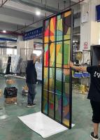 China High-Temperature Colored Enamel Glass Partition with 6063-T5 Aluminum Alloy Frame for Fade-Resistant & Long-Lasting Color for sale