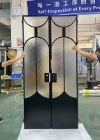 China French Vintage Door with 6063-T5 Aluminum Alloy Frame and 8mm Tempered Art Glass in Ultra-Narrow Design for sale