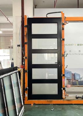 China Australian Standard 100 Series Casement Door with Double-layer 5mm-8mm Tempered Glass and 6063-T5 Aluminum Alloy Frame for sale
