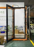 China Australian Standard 100 Series Aluminum Swing Door with 6063-T5 Aluminum Alloy, Double-Layer Tempered Glass, and 1.8mm Wall Thickness for sale