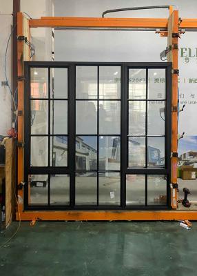 China High-Aesthetic French Windows with Grade 8 Air Tightness and Grade 9 Wind Resistance in 6063-T5 Aluminum Alloy for sale