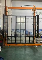 China High-Aesthetic French Windows with Grade 8 Air Tightness and Grade 9 Wind Resistance in 6063-T5 Aluminum Alloy for sale