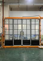 China Australian Standard French Retro Grill Thermal Break Aluminium Double Entry Door for sale