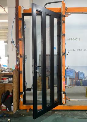 China AS‑Certified Aluminium Hinged Glass Entrance Door for Australian Renovation for sale