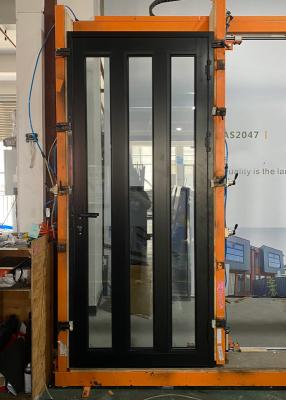 China Australian Standard Thermal‑Break Aluminium Hinged Glass Entrance Door for sale